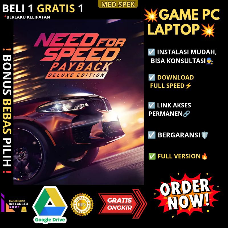 Jual Need For Speed Payback Deluxe Edition - PC LAPTOP GAMES - ORIGINAL ...