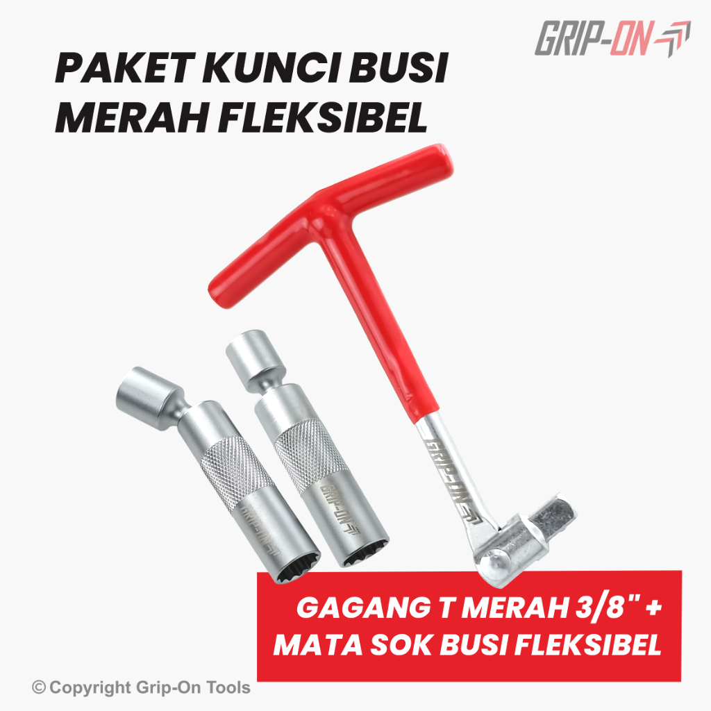 Jual Grip-On Paket T-Socket Flexible Standart + Flexible Spark Plug ...
