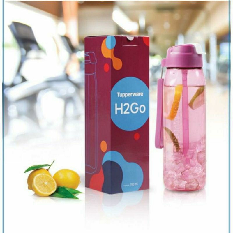 Jual H2GO Straw 750ml Tupperware, botol cantik dan elegant | Shopee ...