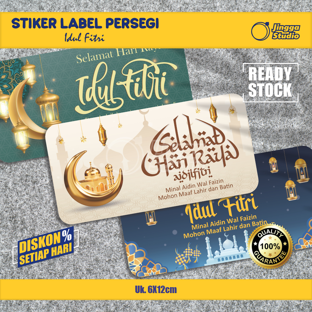 Jual Stiker Label Persegi Idul Fitri Lebaran isi 10 | Shopee Indonesia