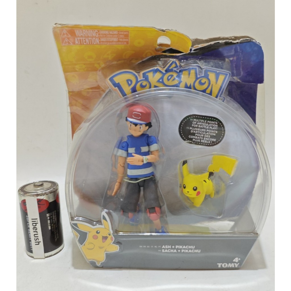 Jual Tomy pokemon ash pikachu action figure multiple points articulation battle play jazwares ...