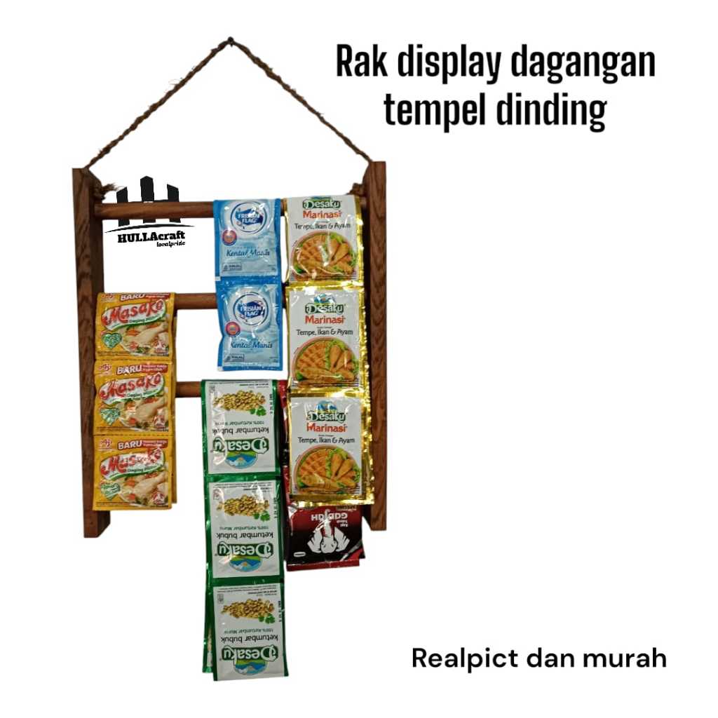 Jual RAK 3 SUSUN DISPLAY JAJANAN SACHET ATAU JUALAN TEMPEL DINDING ...