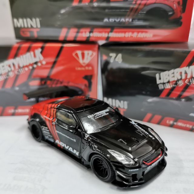 Jual Mini GT 74 LB Works Nissan GTR R35 Advan Japan Exclusive limited | Shopee Indonesia