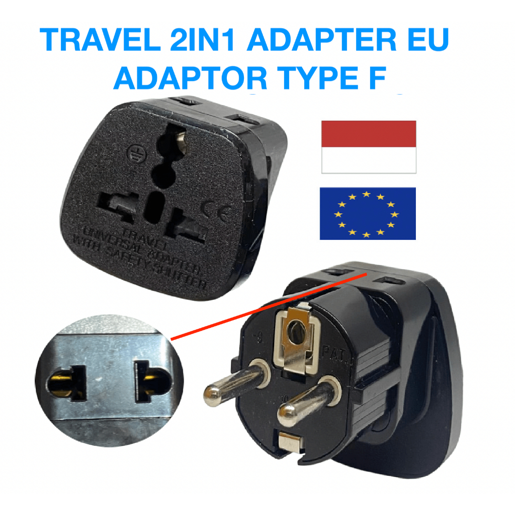Jual Colokan Steker Travel 2 plug Adapter Konverter Ke Indonesia uni ...