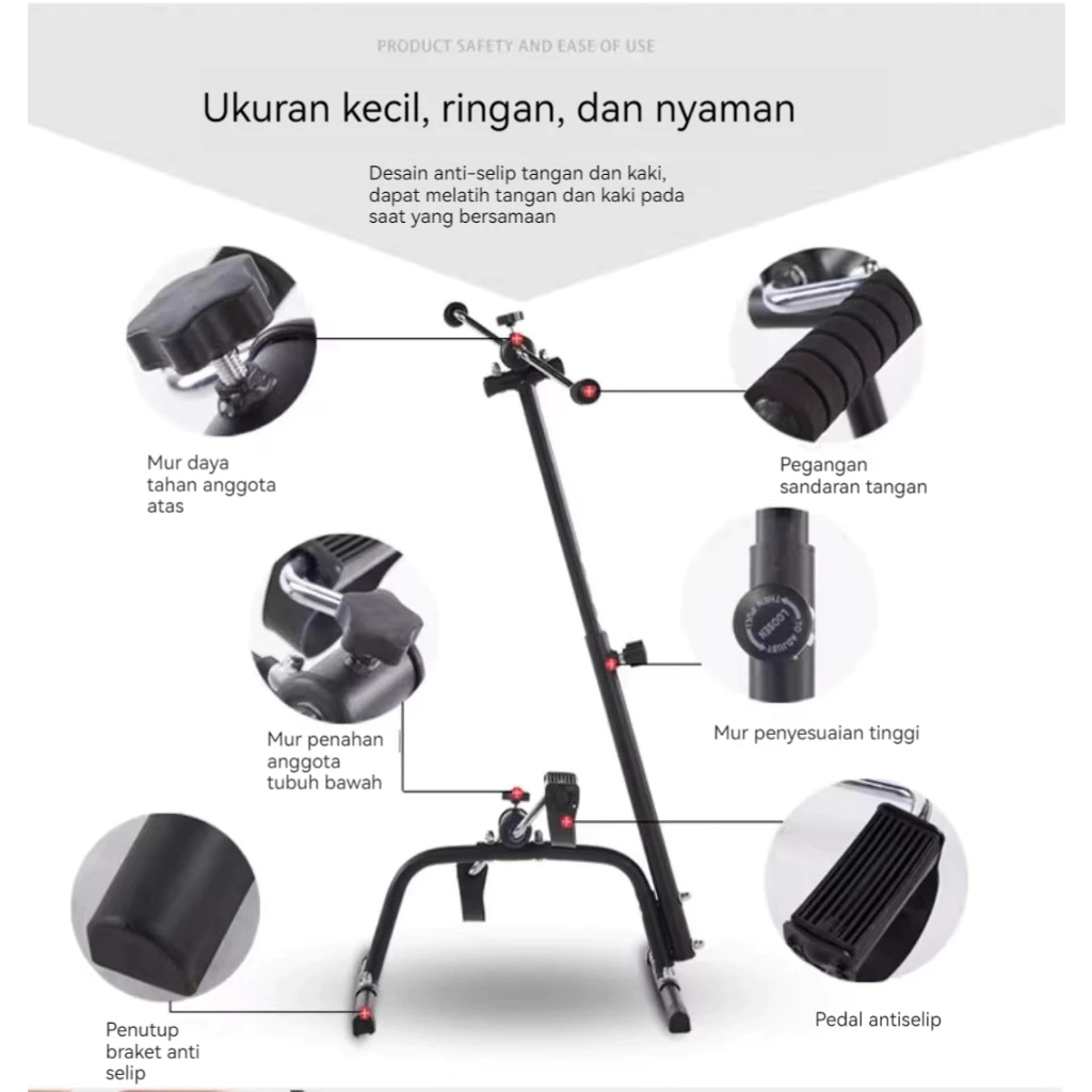 Jual Sepeda Statis Portable Terapi Stroke Syaraf Pedal Exercise ...