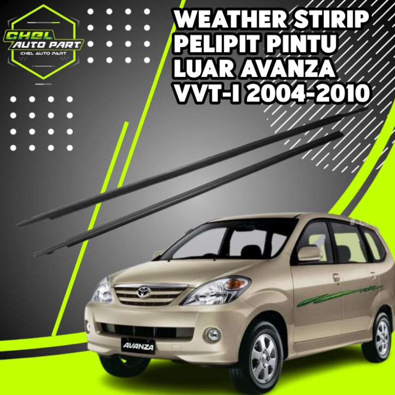 Jual KARET PELIPIT KACA PINTU LUAR TOYOTA AVANZA VVT-I TAHUN 2004-2010 ...