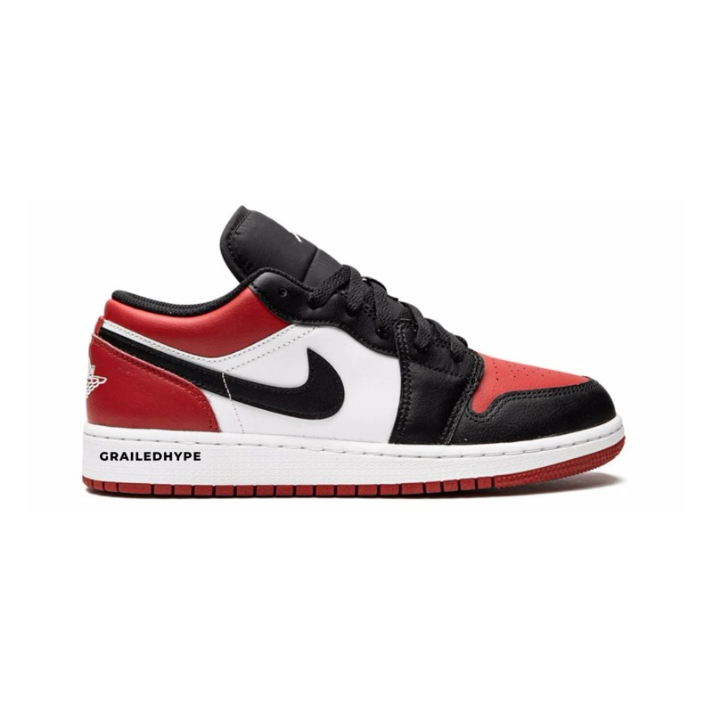 Jual Air Jordan 1 Low Bred Toe GS | 553560 612 (100% Original) | Shopee ...