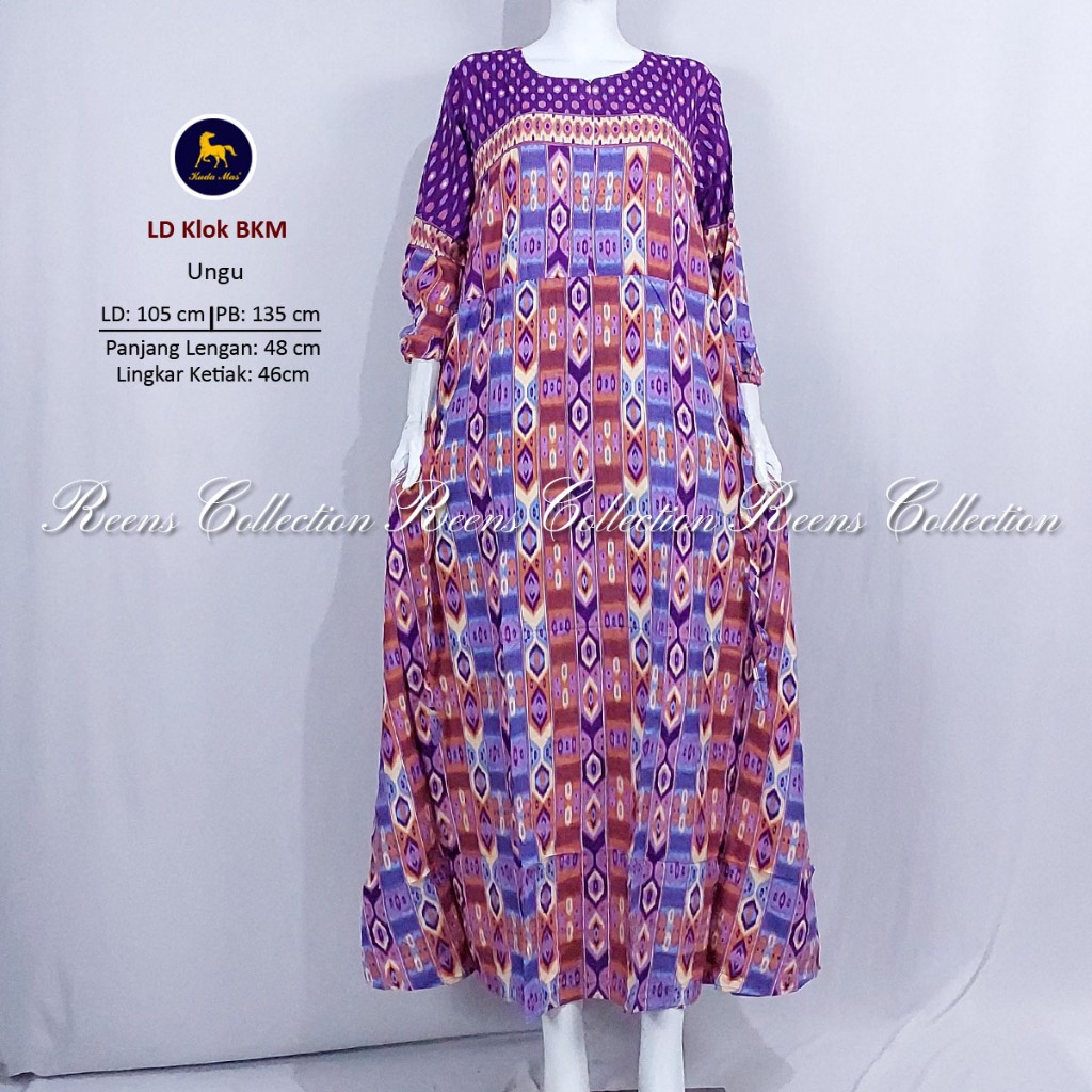 Jual Batik Kuda Mas Longdress KLOK Lengan Panjang | Daster Panjang ...