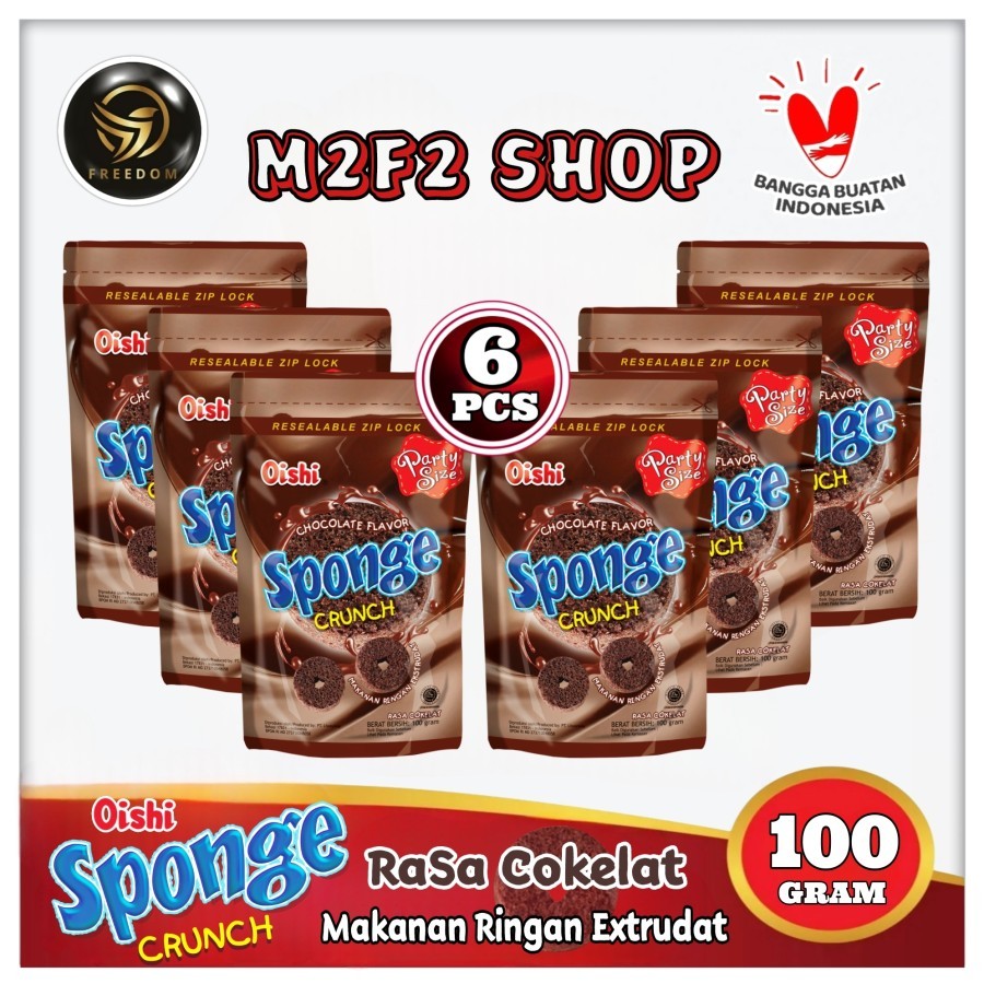 Jual Oishi Sponge Crunch Snack Chocolate Flavor | Camilan Makanan ...