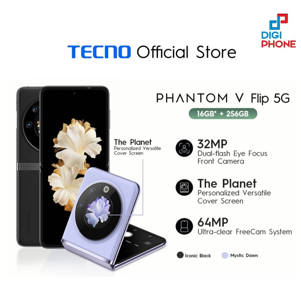 Jual Tecno Phantom 5 V Flip (5G) (Garansi Resmi Tecno Indonesia ...