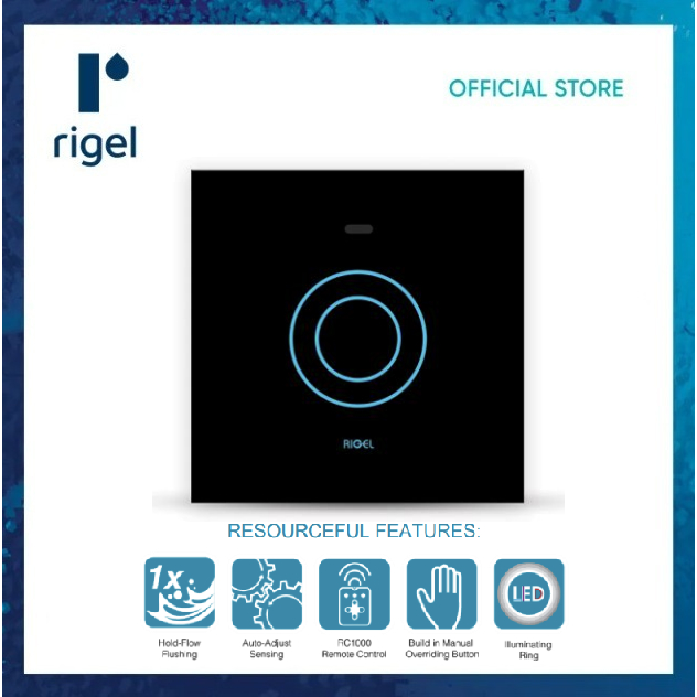 Jual Rigel Urinal Enhanced Glass Sense Flush Valve – Concealed Box ...