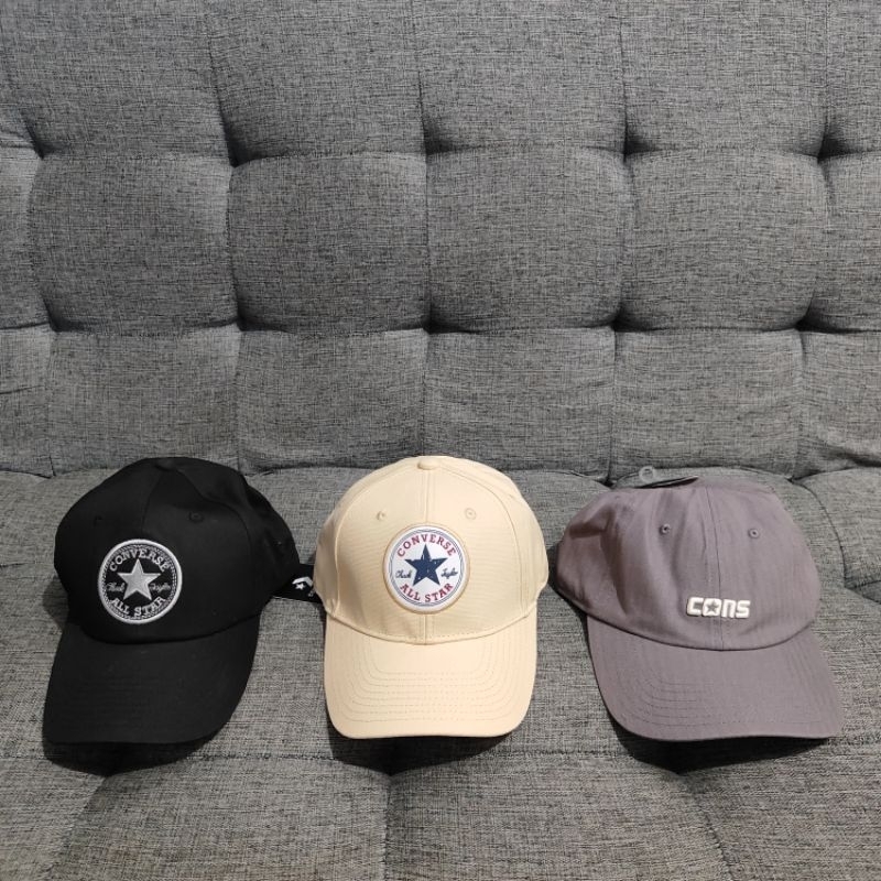 Jual Topi/Caps Converse ORIGINAL - Black/Beige/Grey | Shopee Indonesia