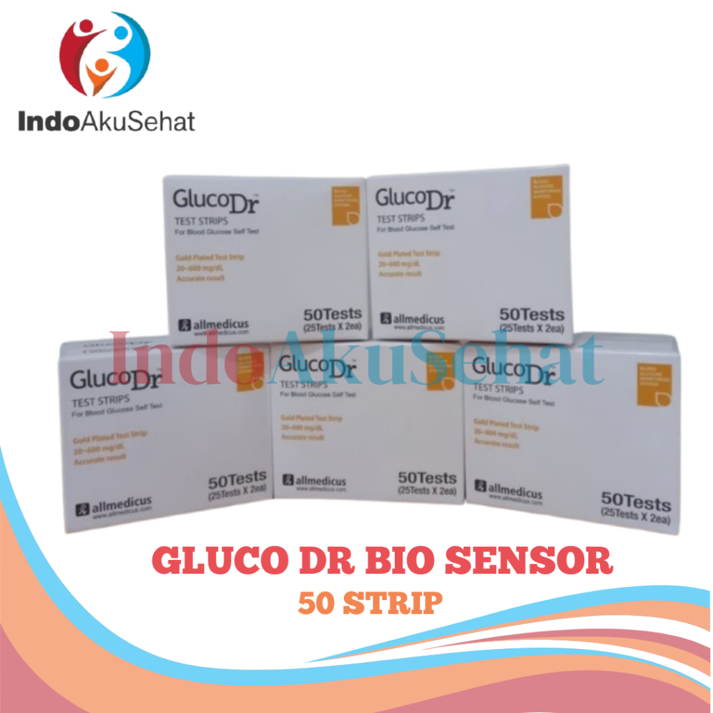 Jual GLUCO DR BIO SENSOR ISI 50 STRIP ISI ULANG GULA DARAH AGM 2100 ...