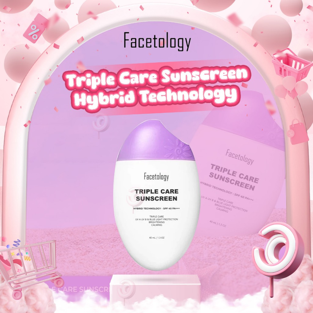 Jual FACETOLOGY - TRIPLE CARE SUNSCREEN ( 40 ml ) - Triple Care ...