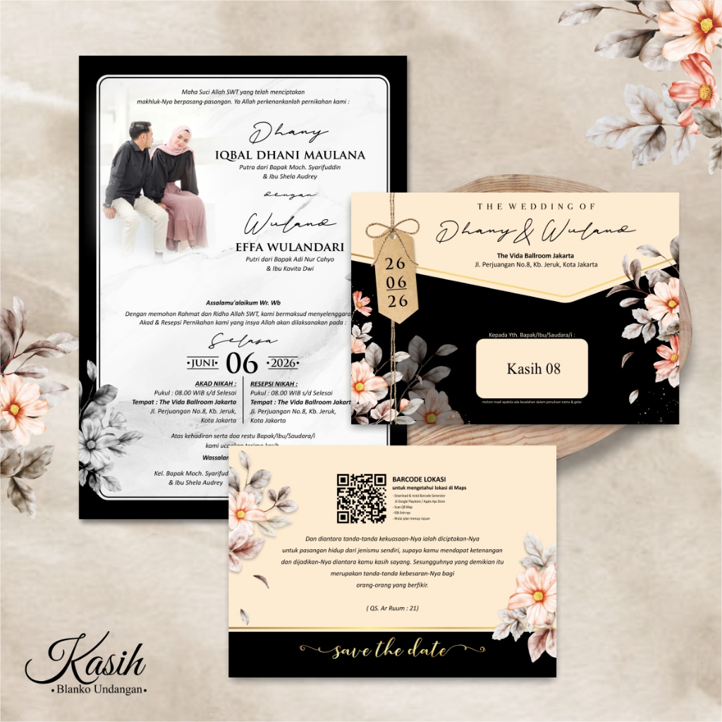 Jual Blangko Undangan KASIH 08 (Free File Setting Corel) | Shopee Indonesia