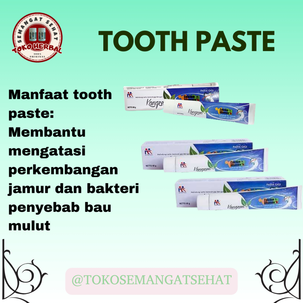 Jual 3 KOTAK pasta gigi Kangzen,tooth paste herbal.pasta gigi sehat ...