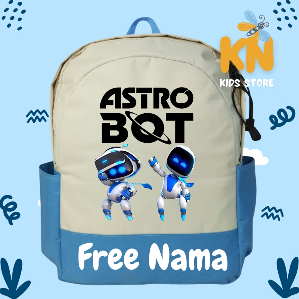 Jual KN Tas Anak Astro Bot Laki Laki Perempuan Ransel Sekolah Anak TK SD PAUD Free Nama | Shopee ...