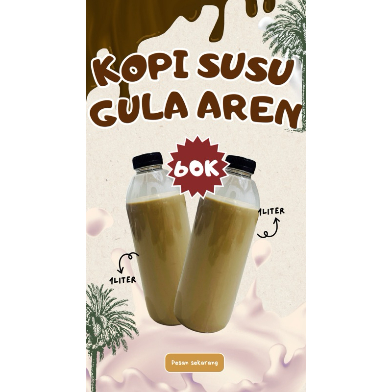 Jual Kopi Susu Gula Aren 1 Liter | Shopee Indonesia