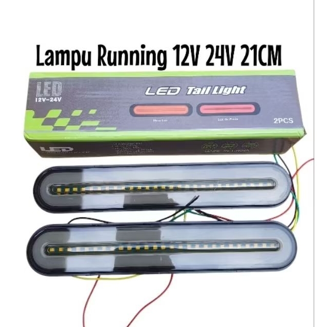Jual Sepasang Lampu Led Running Lampu stop truk Scanner running 12V 24V ...