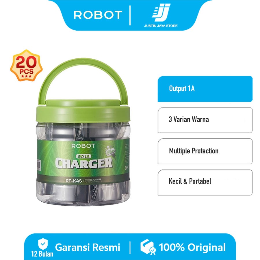 Jual [1 Toples 20Pcs] ROBOT RT-K4S Batok charger ROBOT RT-K4S single ...
