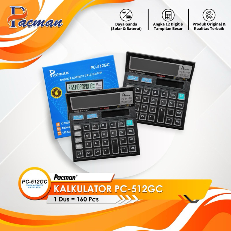 Jual Kalkulator PC - 512 GC | Calculator 12 Digit | Automatic Replay ...