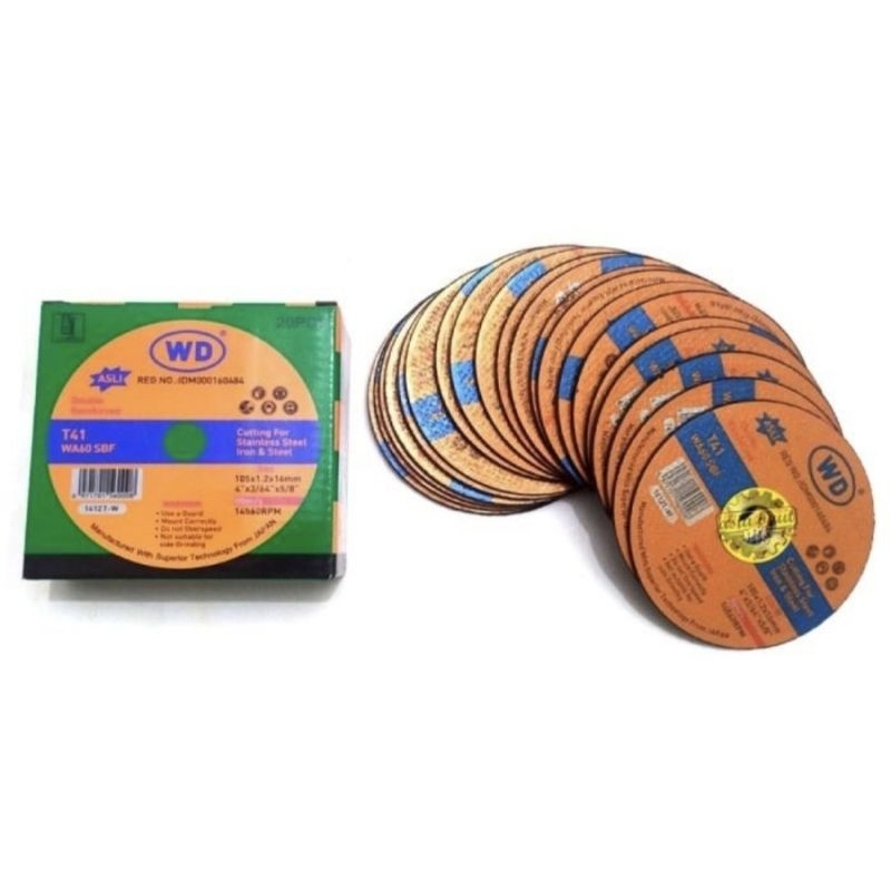 Jual [20 Pcs] WD Batu Potong Gerinda / Cutting Wheel 4" x 1,2mm T41 ...