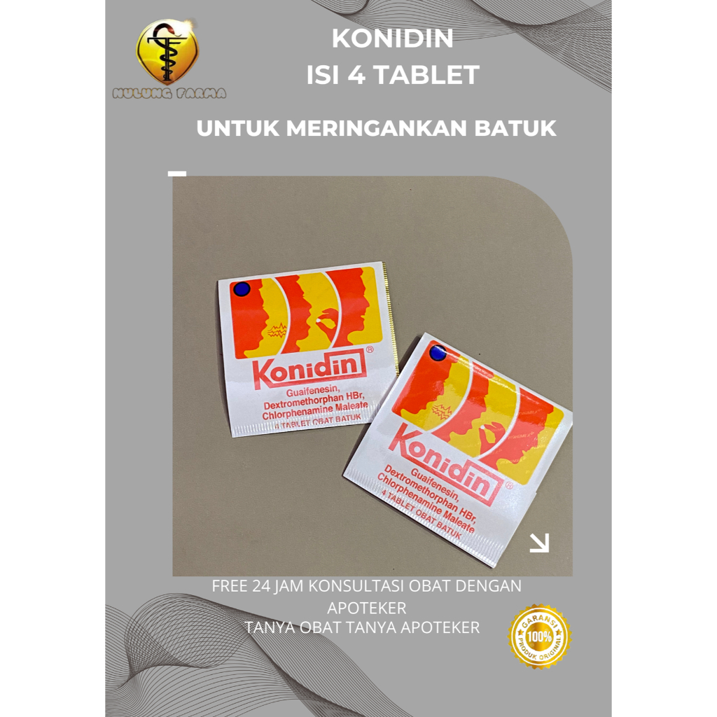 Jual KONIDIN 1 STRIP ISI 4 TABLET OBAT BATUK | Shopee Indonesia
