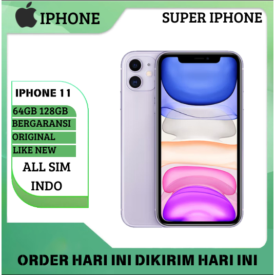 Jual iP 11 64GB/128GB/BH 90% ATAS / ORIGINAL / FULLSET / SECOND LIKE NEW | Shopee Indonesia