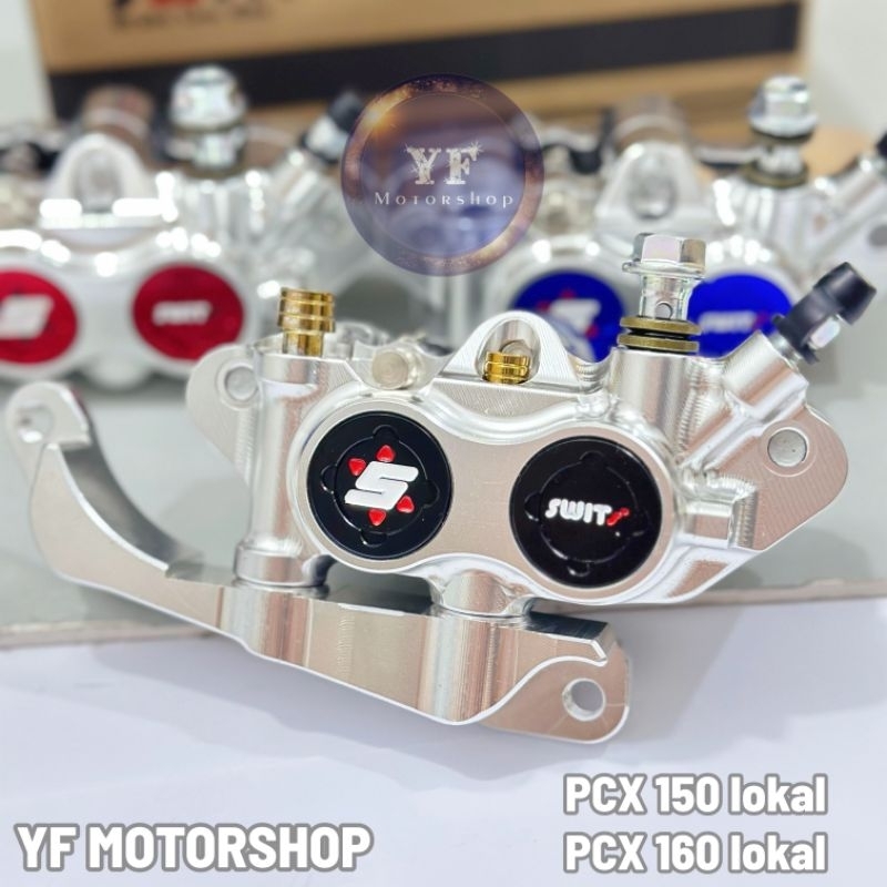 Jual Kaliper Swits Monoblok 4 piston + breket DEPAN PNP PCX 150 lokal, PCX 160 lokal ukuran ...
