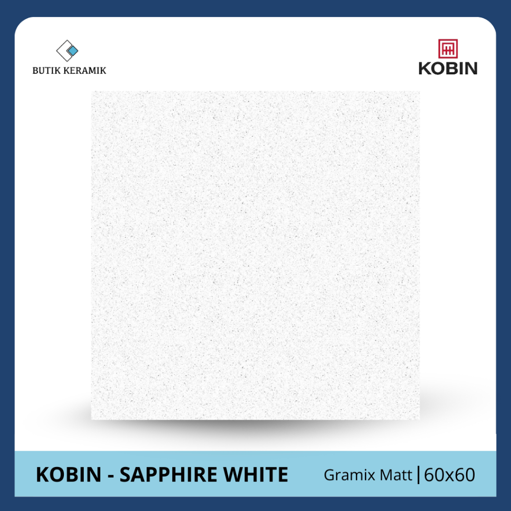 Jual Keramik 60x60 Matt | Kobin | Sapphire White | Gramix Matt | Grade ...