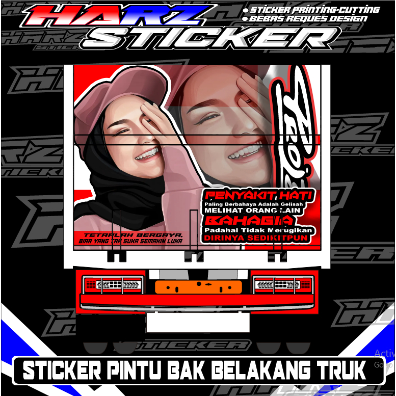 Jual Stiker Pintu Bak Belakang Truk-Stiker Variasi Truk-Stiker Ukuran ...
