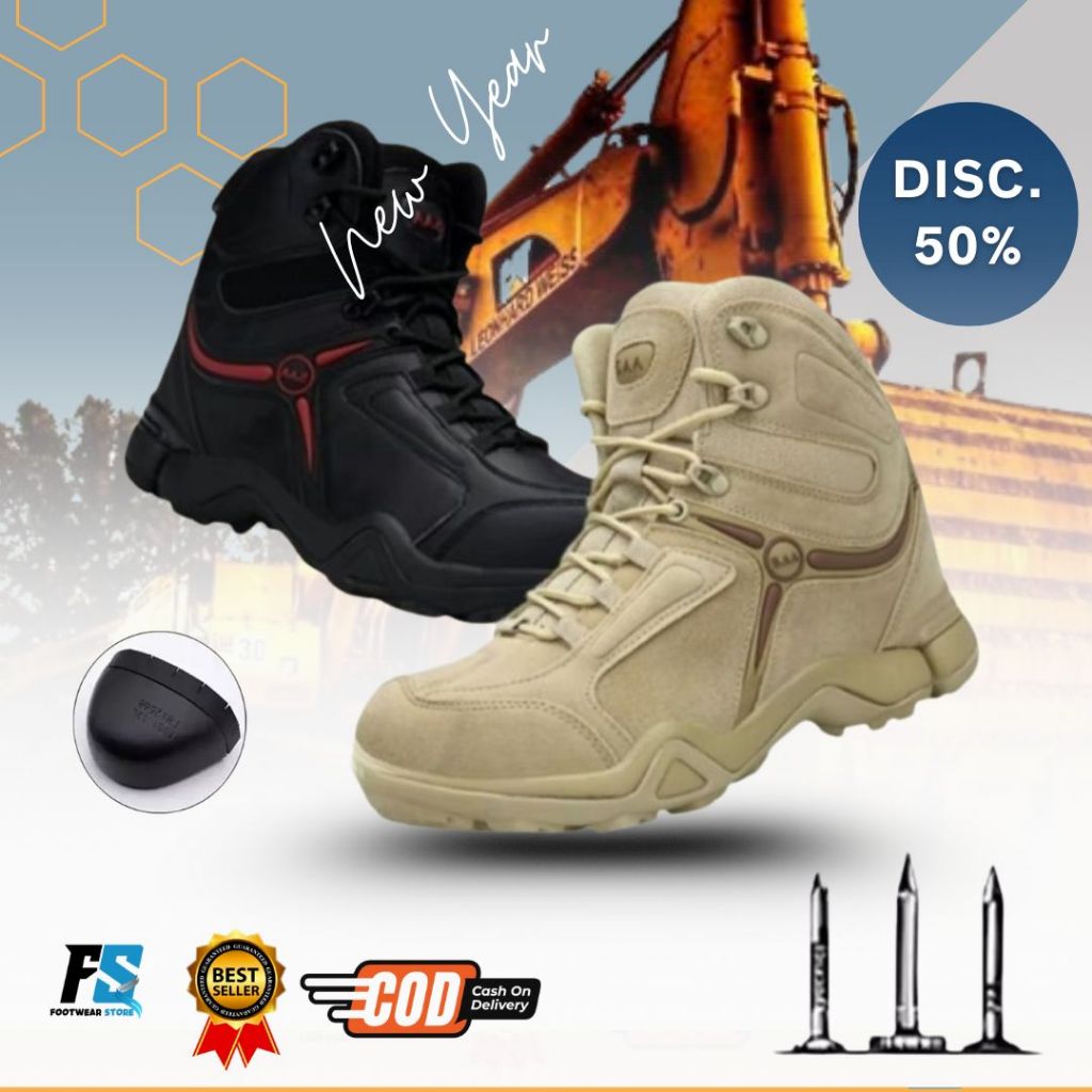 Jual Sepatu Safety Pria Tactical 5AA / Sepatu Satpol PP PDL Murah ...