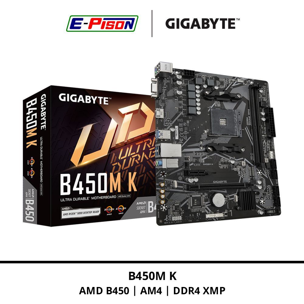 Jual GIGABYTE B450M K Motherboard AMD B450 AM4 DDR4 XMP Micro ATX | Shopee Indonesia