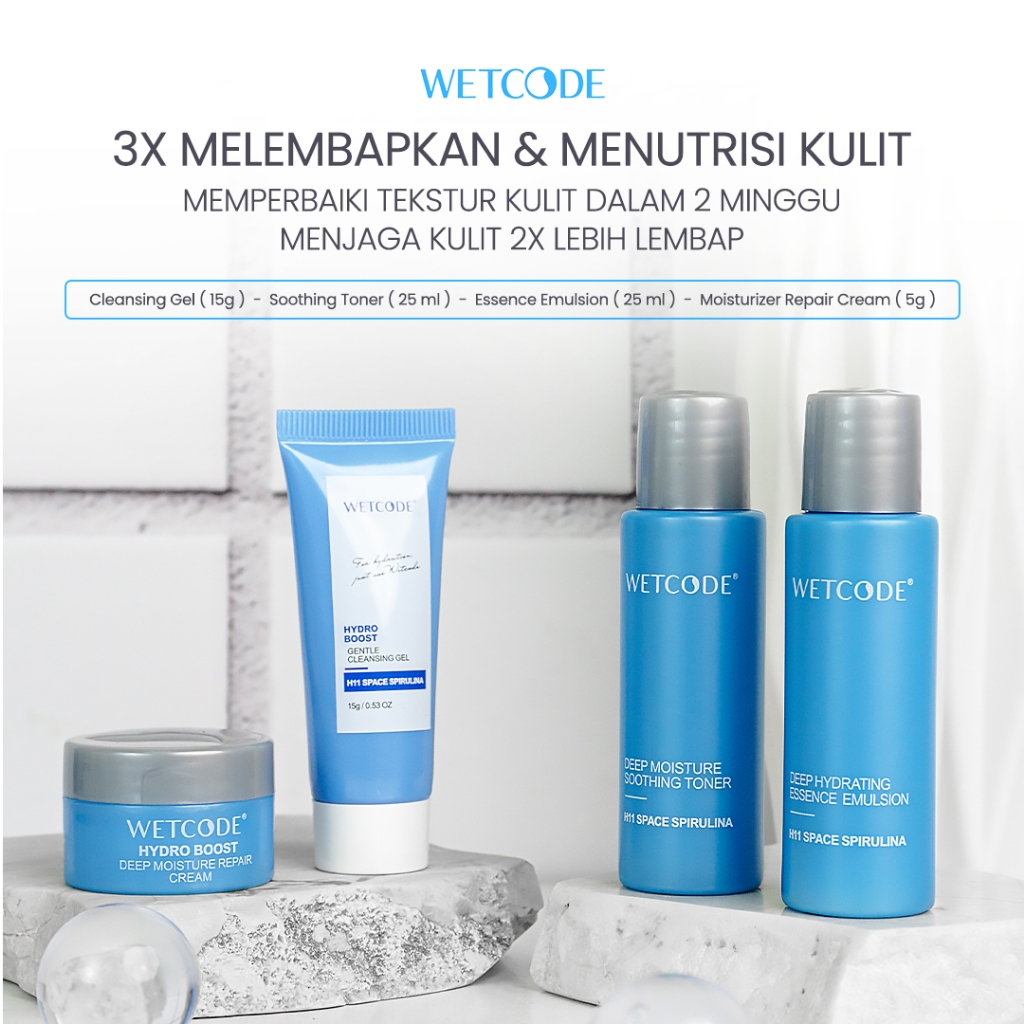 Jual Starter Kit Brightening & Hydrating Mencerahkan & Repair Skin Barrier | WETCODE Travel Kit ...
