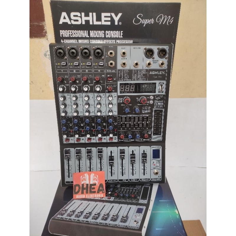 Jual MIXER AUDIO ASHLEY SUPER M4 NEW model terbaru 6 CHANNEL compress ...
