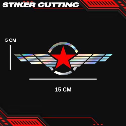 Jual Sticker Cutting BINTANG BERSAYAP 2 WARNA Cocok Untuk Motor Dan ...