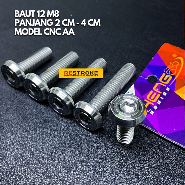 Jual BAUT 12 M8 MODEL DISK CNC AA PANJANG 2 CM - 4 CM ORIGINAL HENG PROBOLT THAILAND | Shopee ...