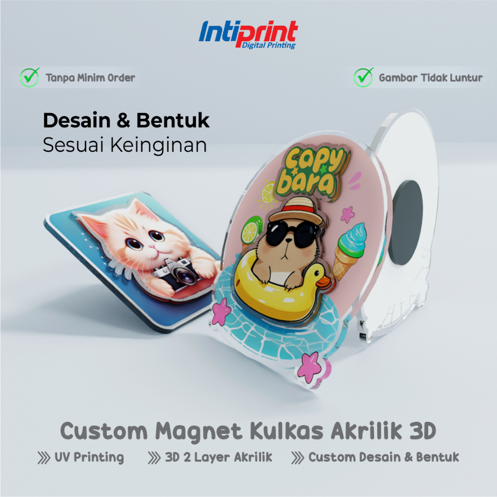 Jual Magnet Kulkas Akrilik 3D Custom / Fridge Acrylic UV Printing ...