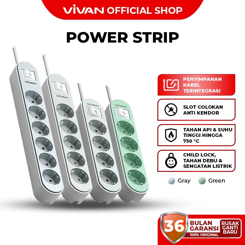 Jual VIVAN Safety Socket VPS PRO Series Stop Kontak Saklar Socket 4 - 6 ...