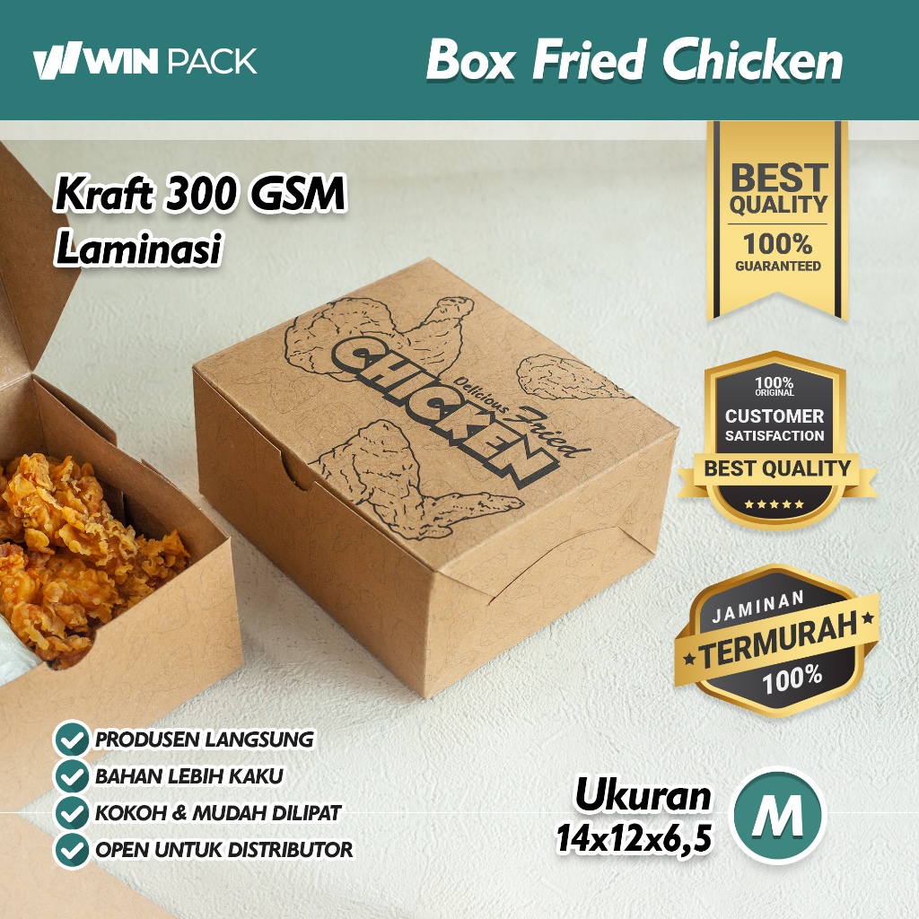 Jual Dus Box Fried Chicken Ayam | Motif Kekinian | Full Laminasi ...