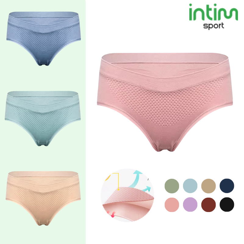 Jual Celana Dalam Wanita Cd Seamless Mid Waist Briefs Elastis Bahan ...