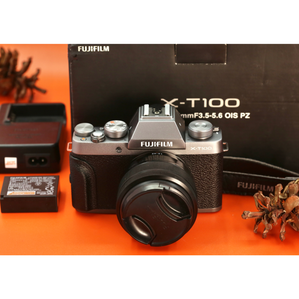 Jual Fujifilm X-T100 XT100 Kit XC 15-45mm Fullset B532 | Shopee Indonesia