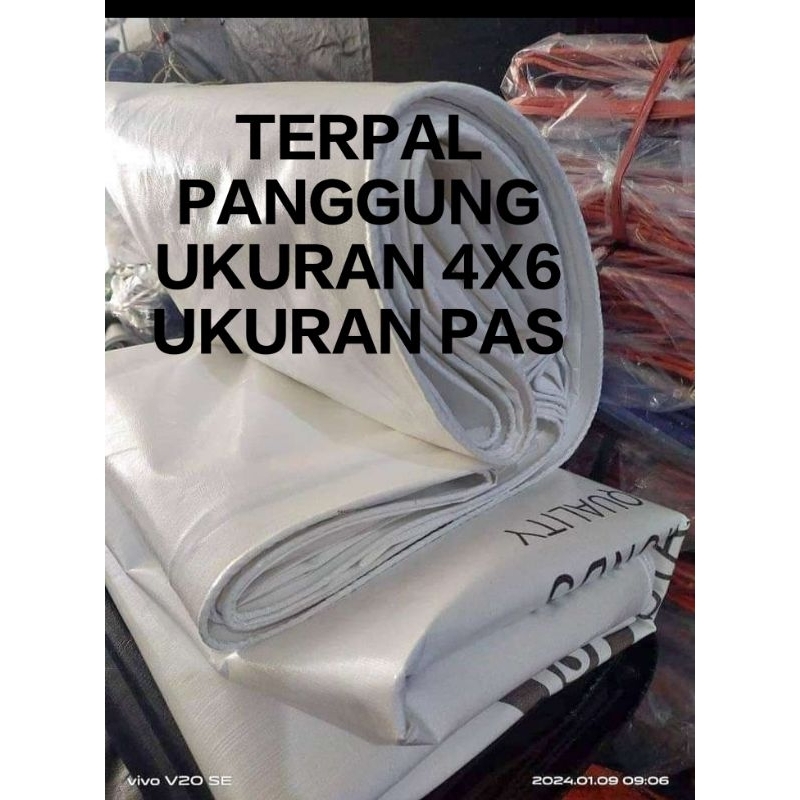 Jual Terpal tenda panggung A20 warna putih ukuran 4x6 harga terjangkau ...