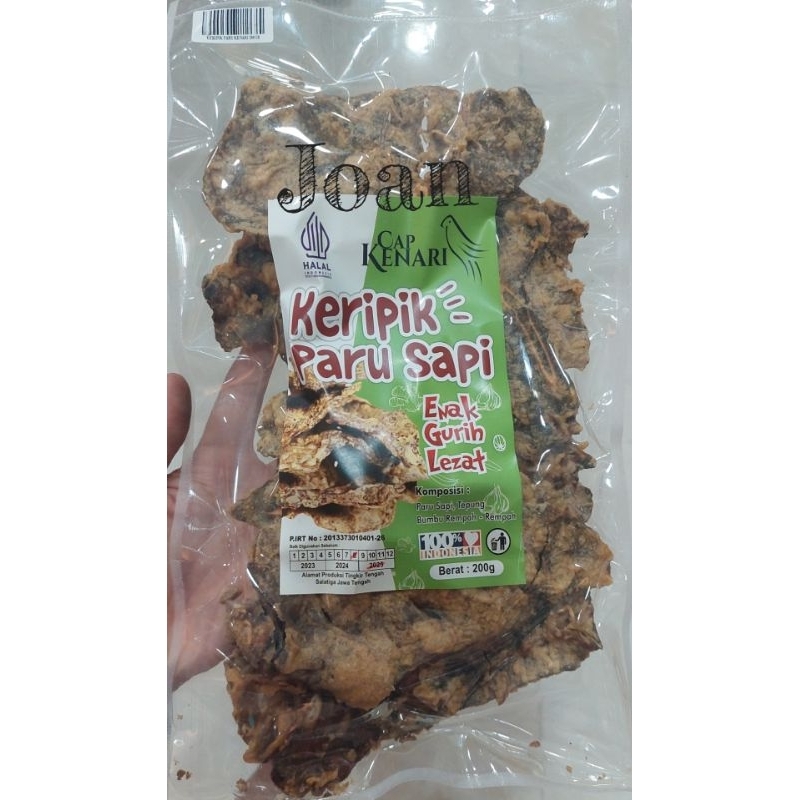 Jual KERIPIK PARU SAPI 200gr KENARI Kecil/ Camilan & Oleh Oleh Khas ...