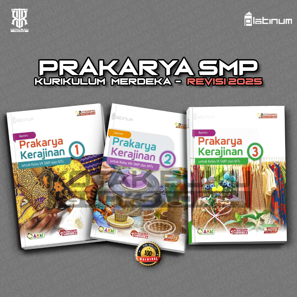 Jual Buku Prakarya Kerajinan kelas 7 8 9 SMP Kurikulum Merdeka / Prakarya SMP / Platinum ...