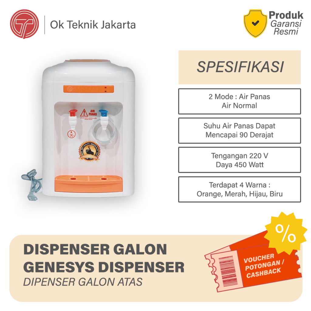 Jual [BISA COD] DISPENSER AIR PANAS DAN NORMAL / DISPENSER GALON ATAS ...