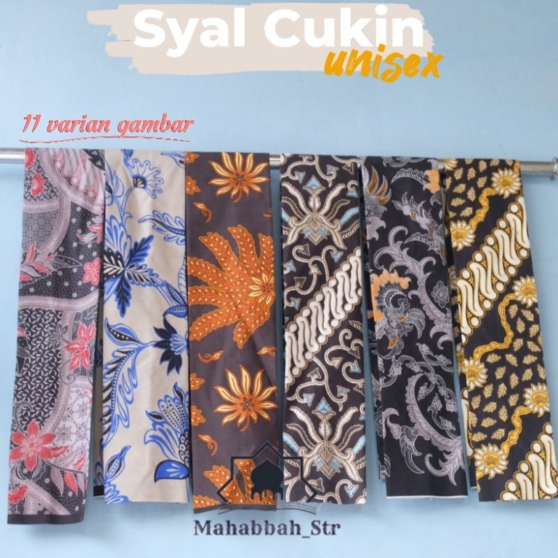 Jual Scraf Syal Selendang Unisex Pria Wanita Model Batik 34 Variasi ...