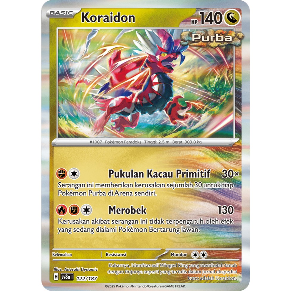 Jual TCG Pokemon Indonesia sv8a Koraidon 122/187 FOIL | Shopee Indonesia