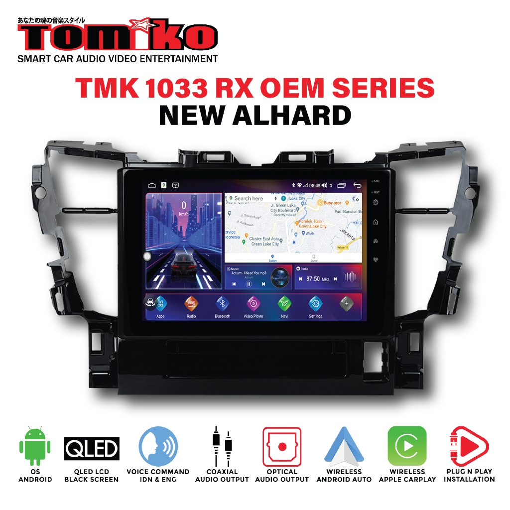 Jual Tomiko Head Unit Android TMK 1033 RX OEM Series for New Alphard | Shopee Indonesia