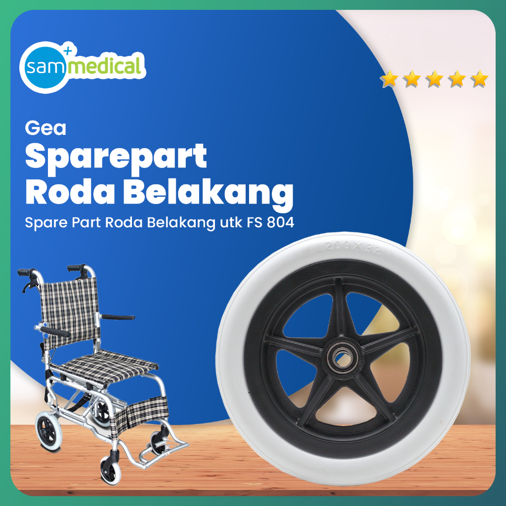 Jual GEA Spare Part Roda Belakang Kursi Roda / Sparepart Kursi Roda ...